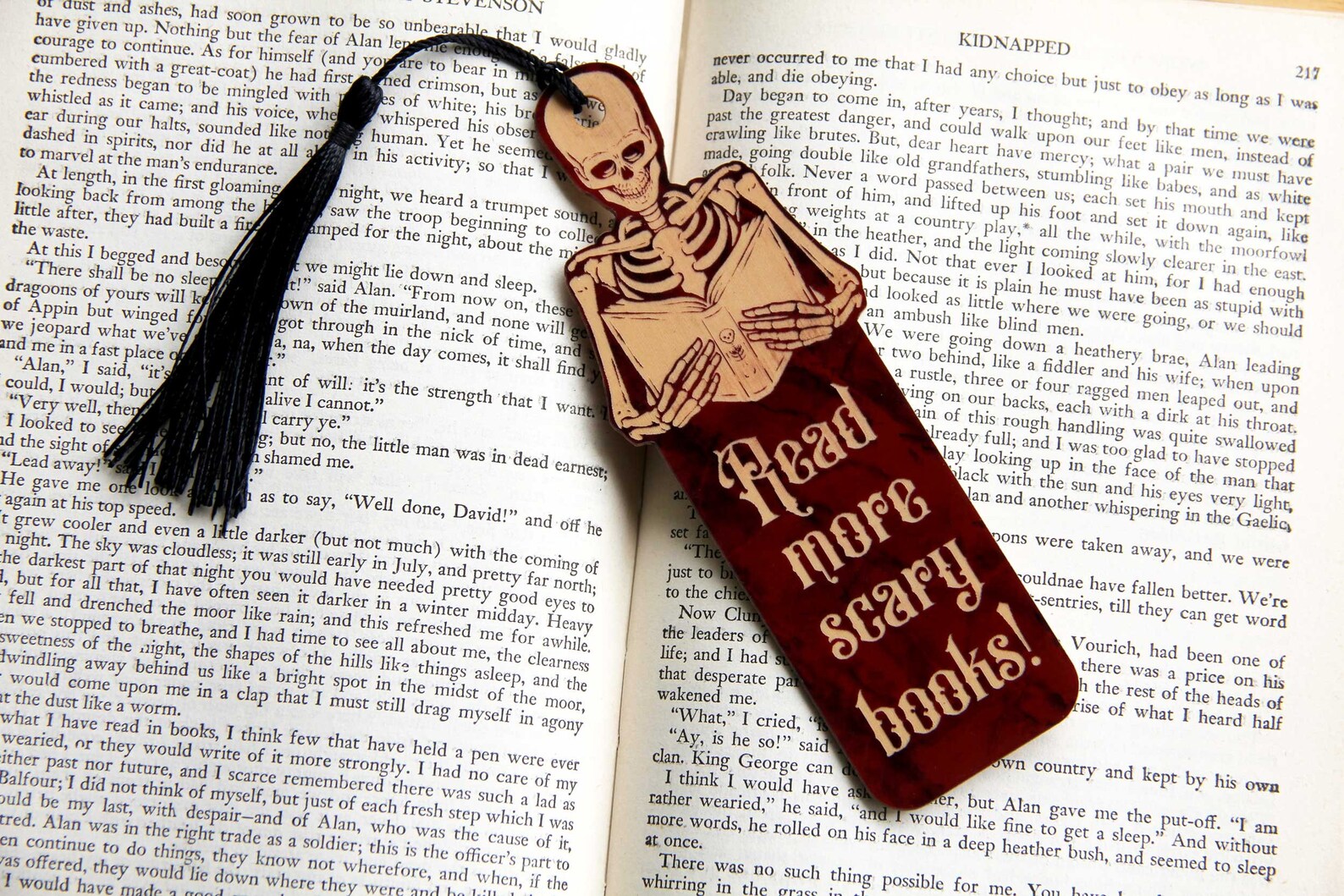 Skeleton Bookmark Skull Bookmark for Horror Fans of Scary Book Funny ...