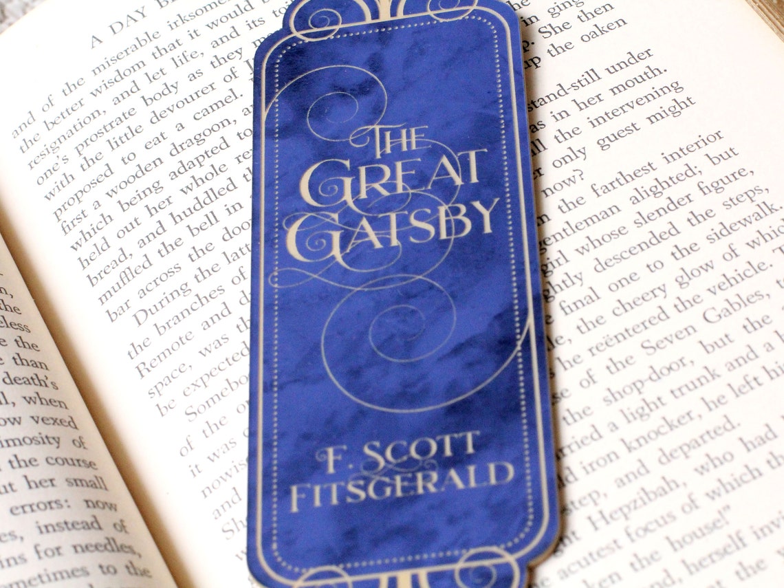 Great Gatsby Bookmark Classic Novel Lover F. Scott - Etsy