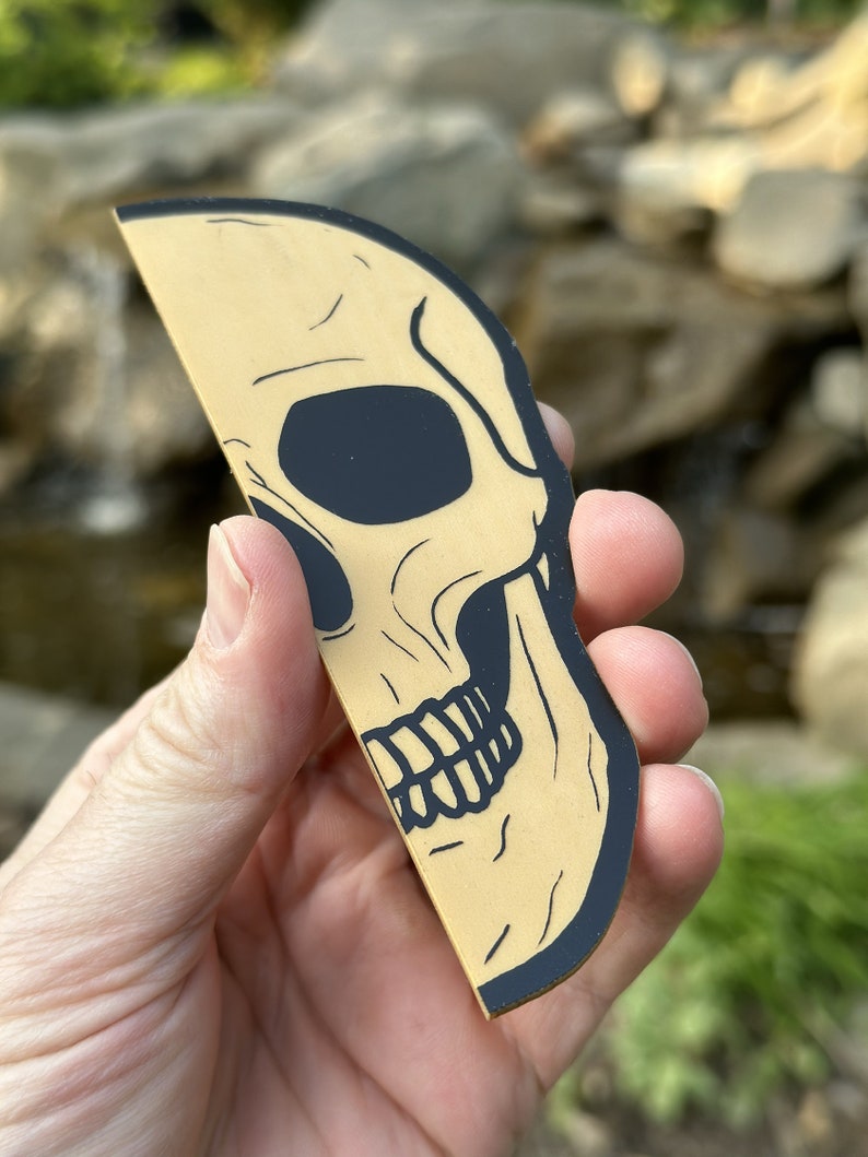 Skull Bookmark for Horror Fans of Scary Books Cool Bookmark - Etsy
