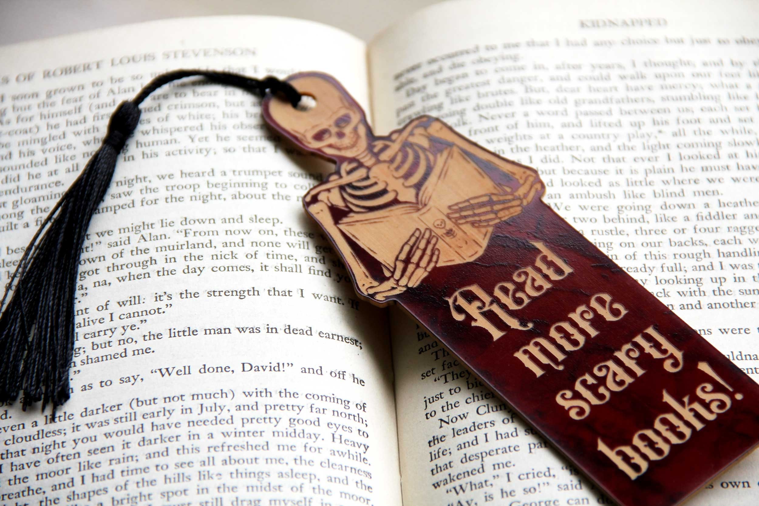 Skeleton Bookmark Skull Bookmark for Horror Fans of Scary Book Funny ...