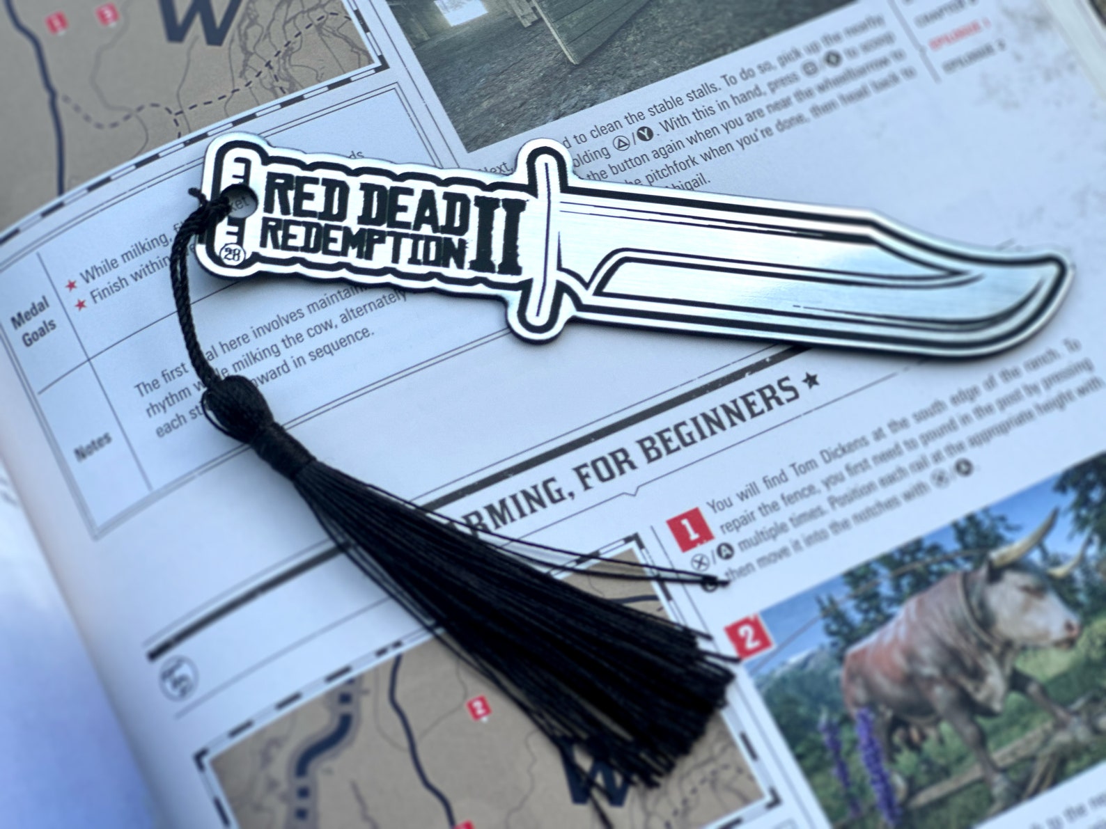 Gamer Gift for Video Game Fans Knife Bookmark Cowboy Fan of Old West ...