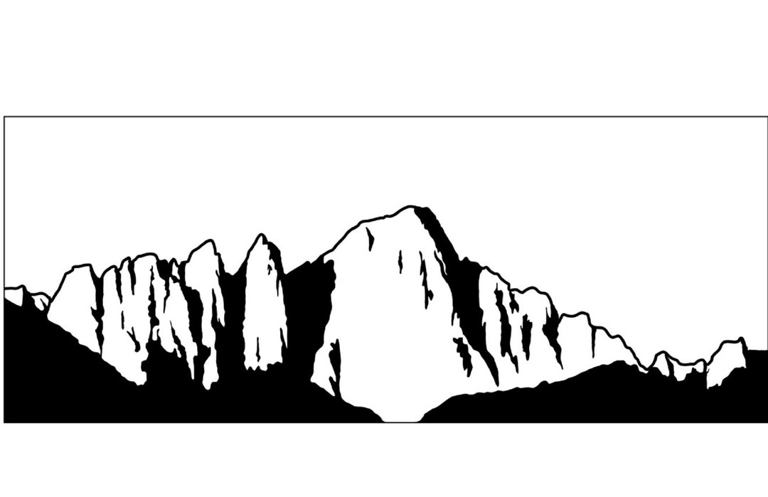 Mt. Whitney Vector Drawing With Shadows and Highlights - Etsy