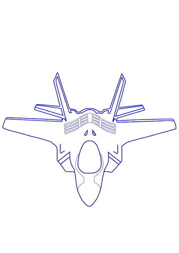 F-35 Blitz II Kampfjet Vector Art SVG - Etsy.de