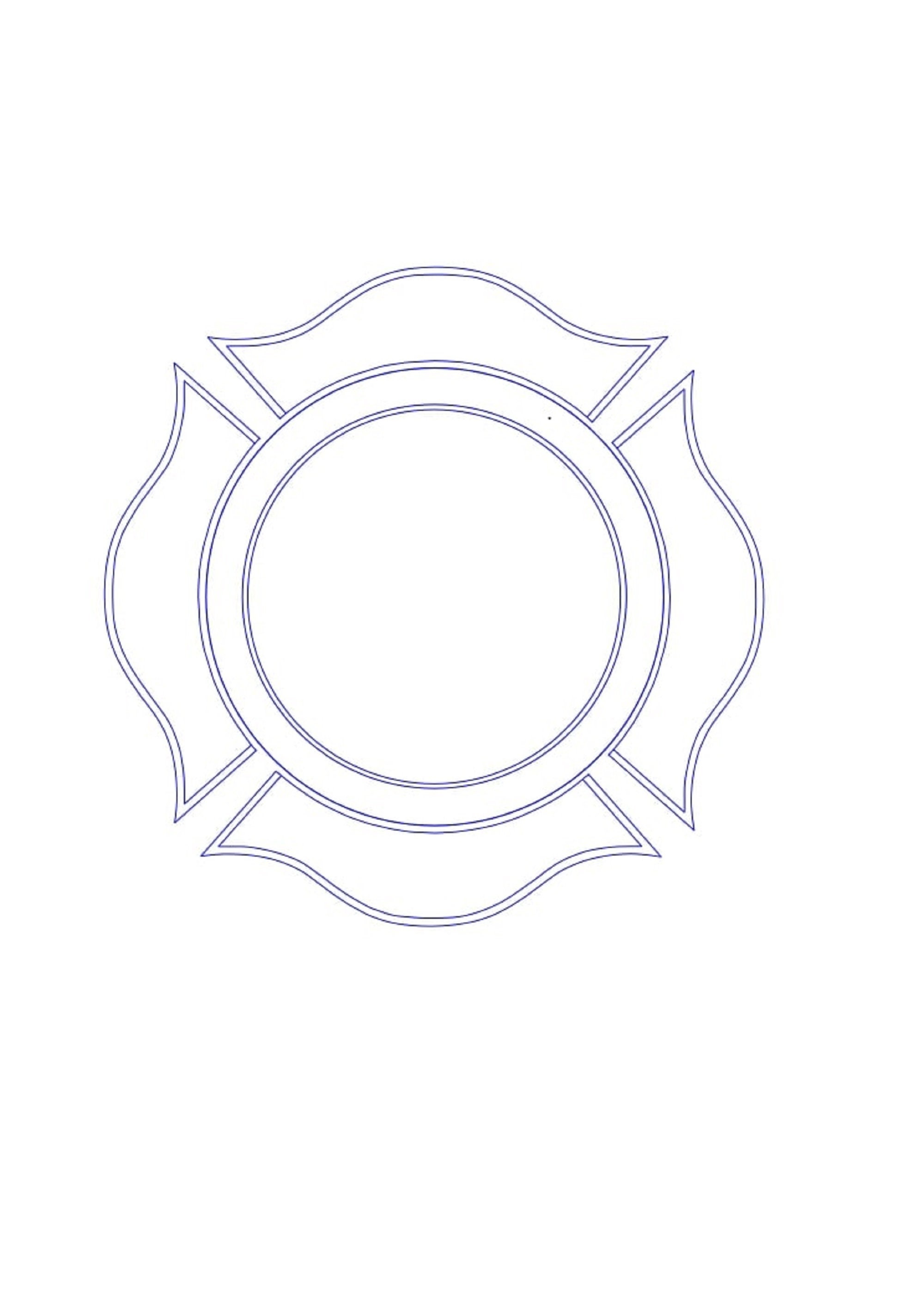 Firefighter Emblem Outline