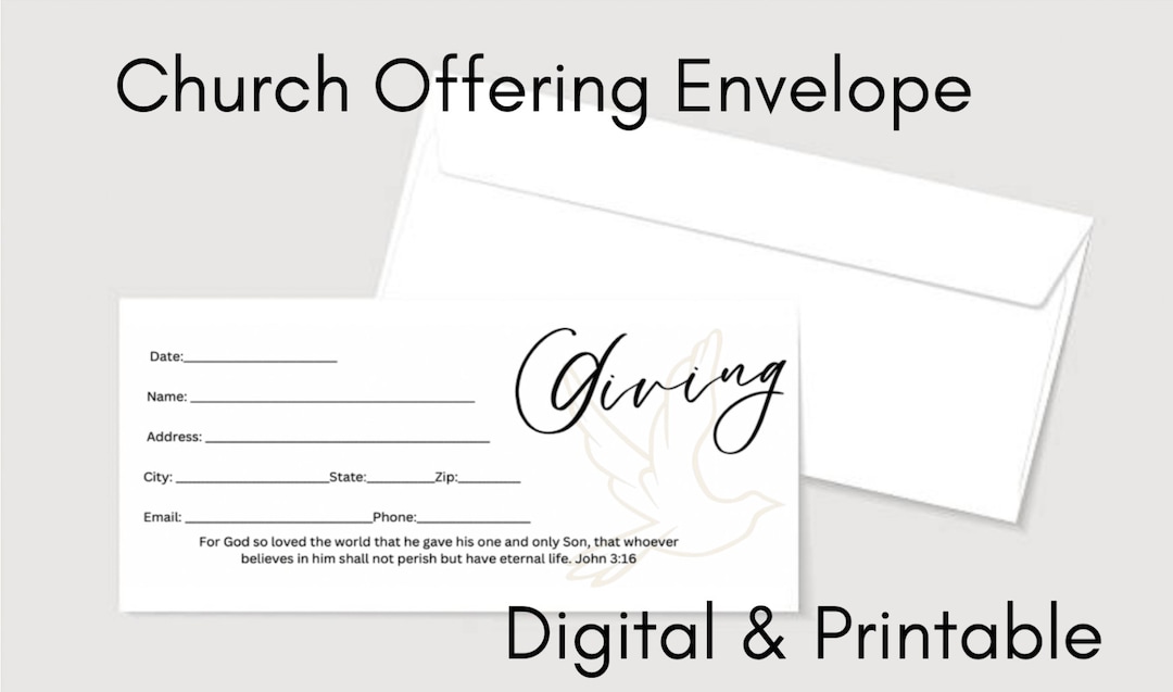 Church Offering Envelope, Digital Envelope Design, Printable - Etsy UK