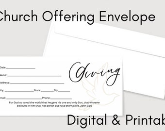 Church Offering Envelope , Digital Envelope Design , Printable - Etsy