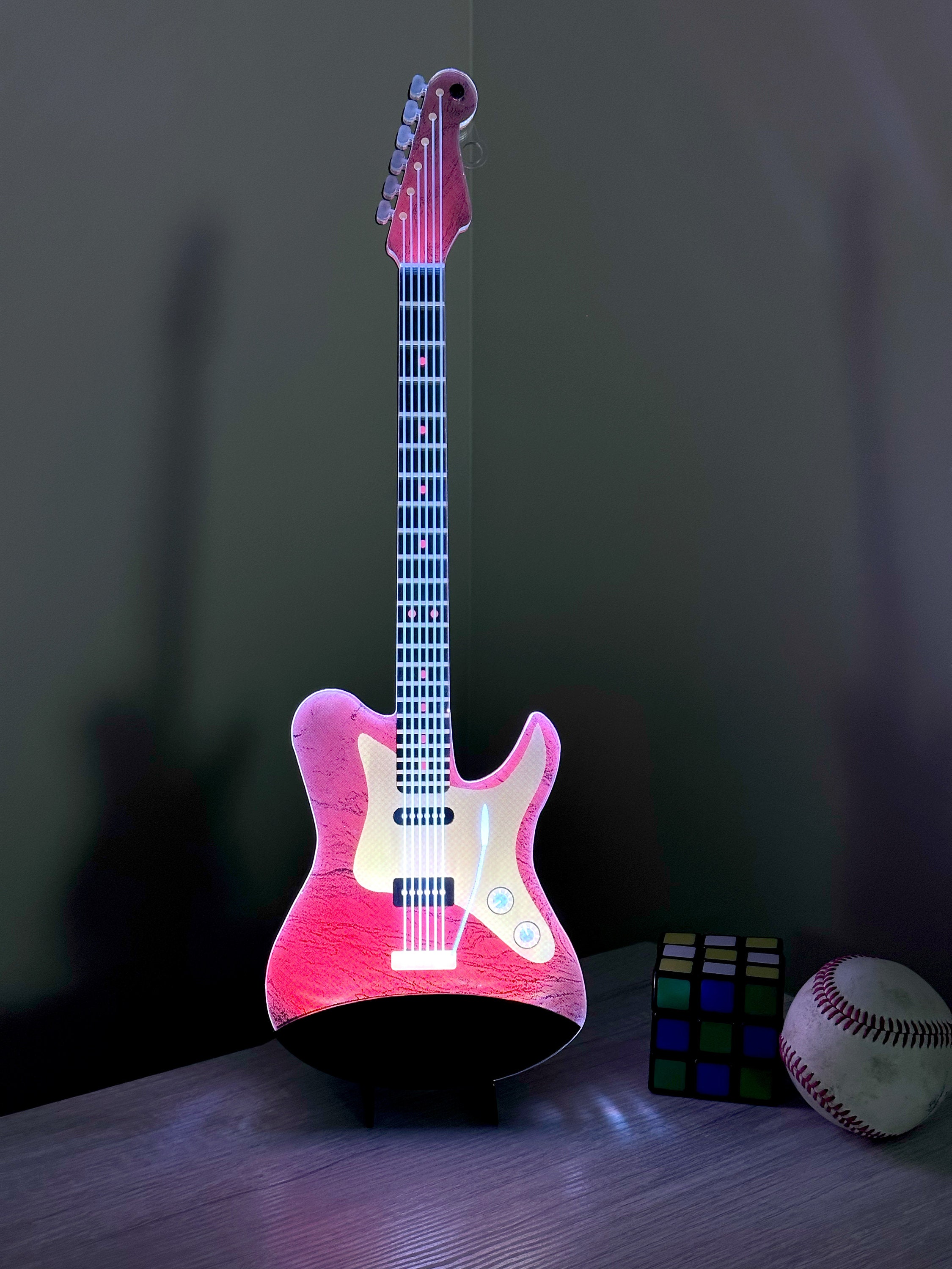 Electric Guitar Sign Guitar Art Guitar Display Rock and Roll Lover Gift ...