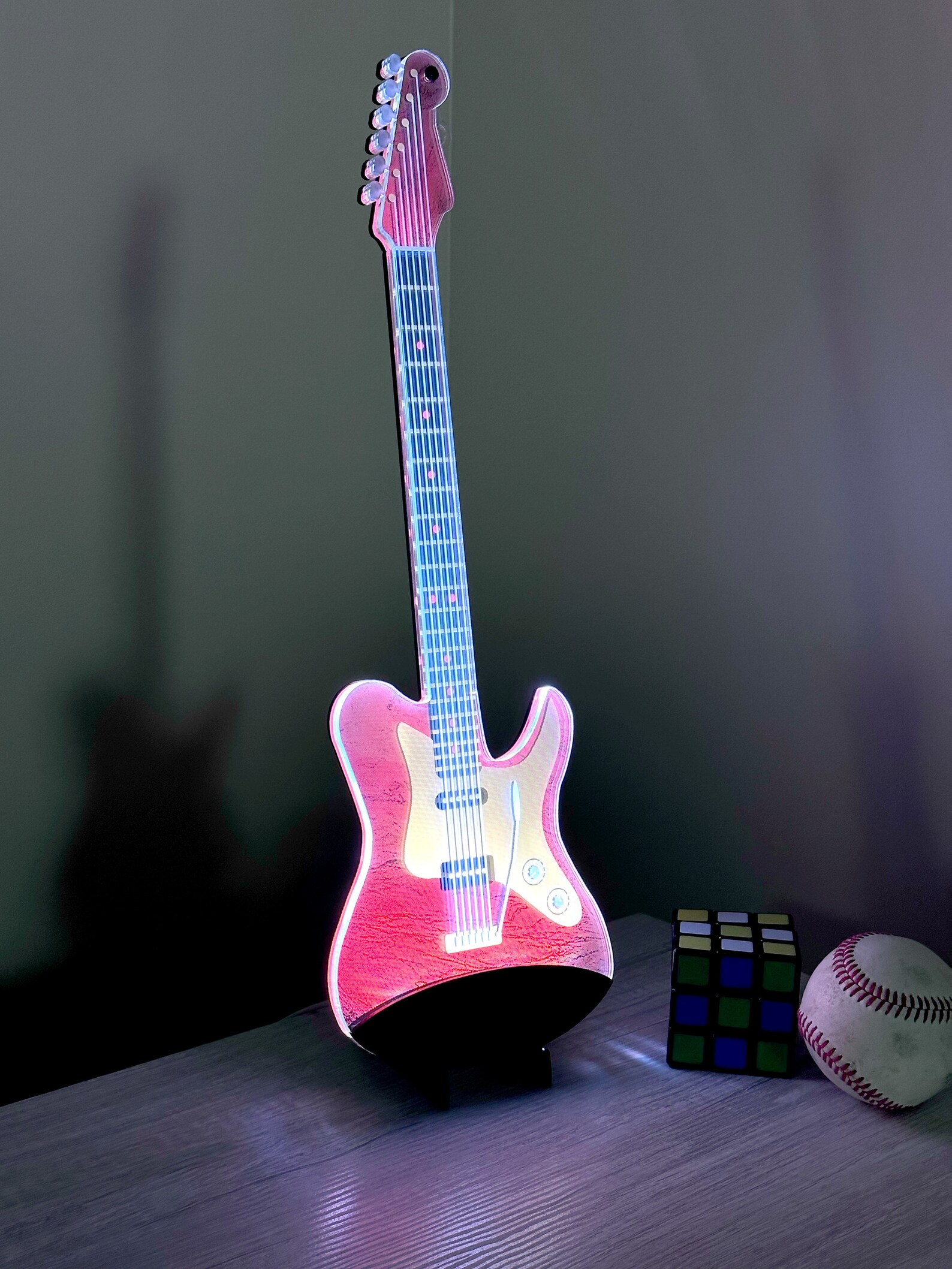 Electric Guitar Sign Guitar Art Guitar Display Rock and Roll Lover Gift ...