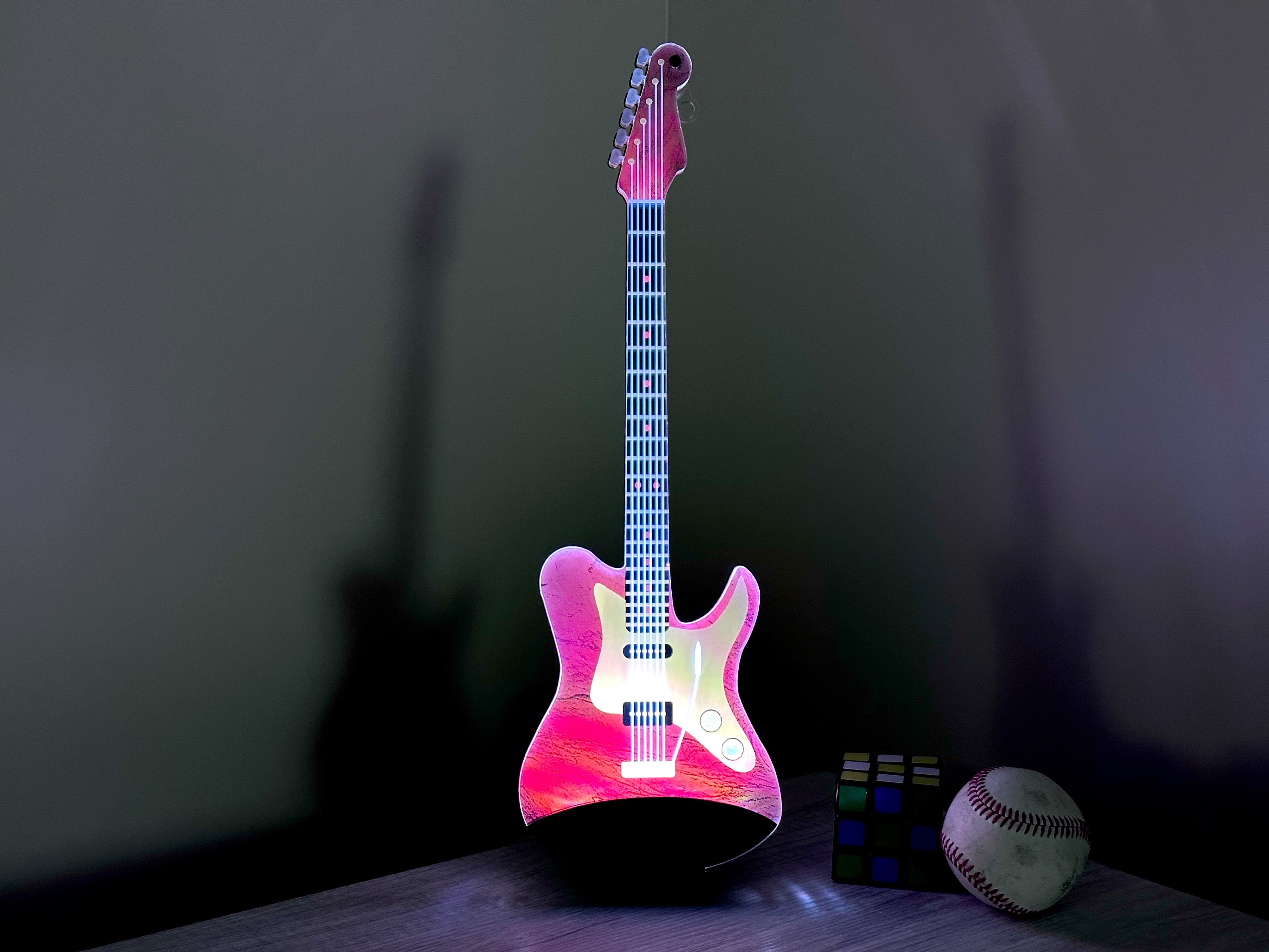 Electric Guitar Sign Guitar Art Guitar Display Rock and Roll Lover Gift ...