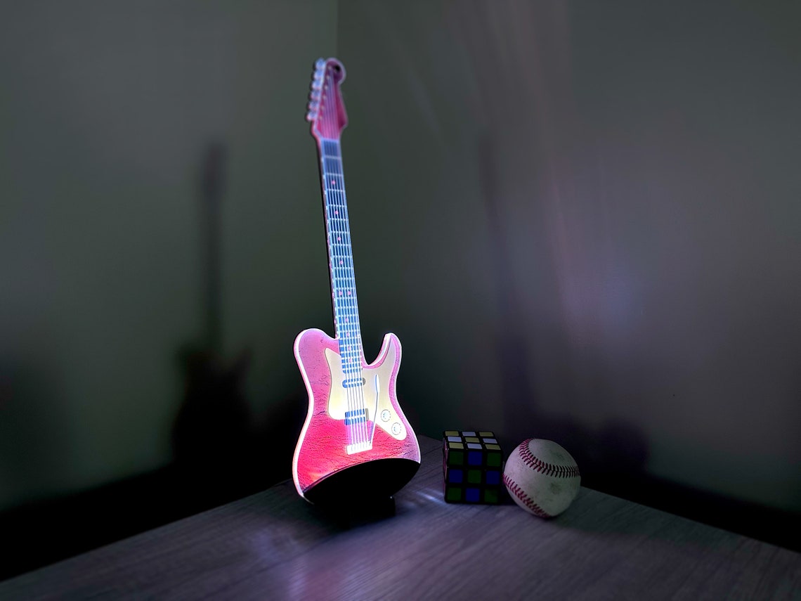 Electric Guitar Sign Guitar Art Guitar Display Rock and Roll Lover Gift ...