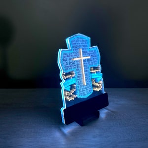 Christian Light Cross Art Catholic Art Display Lord's Prayer Sign ...