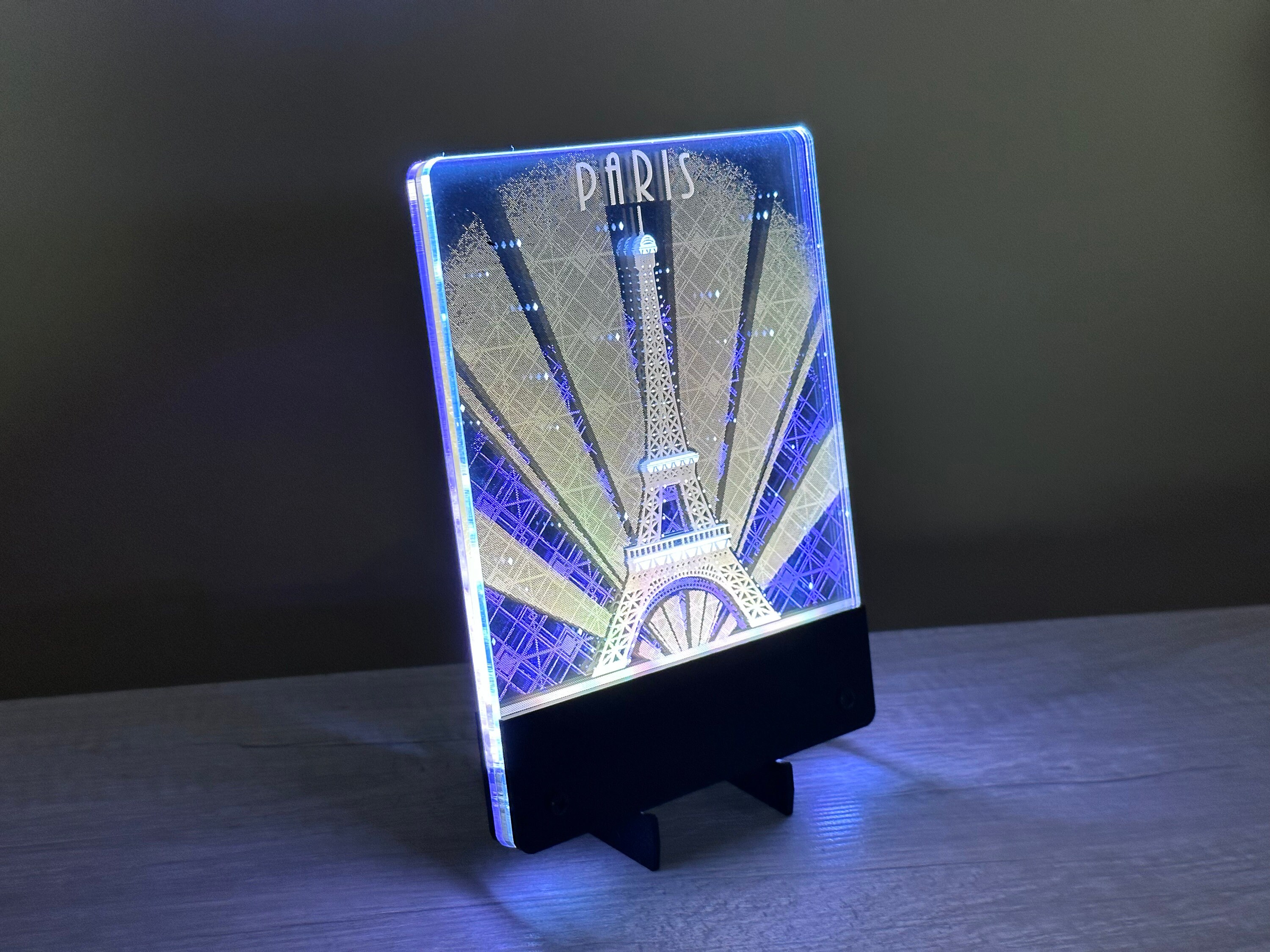 Paris Sign Eiffel Tower Art Eiffel Tower Night Light Gift for France ...