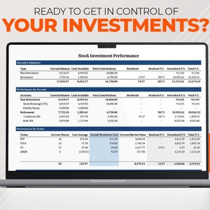 Stock Portfolio Investment Tracker Spreadsheet Template for Stock ...