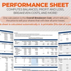 Stock Portfolio Investment Tracker Spreadsheet Template for Stock ...