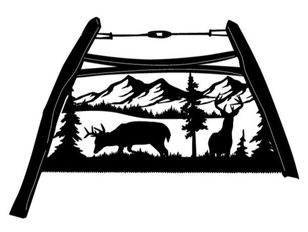 Bow Saw Landscape Wall Hanging - Etsy