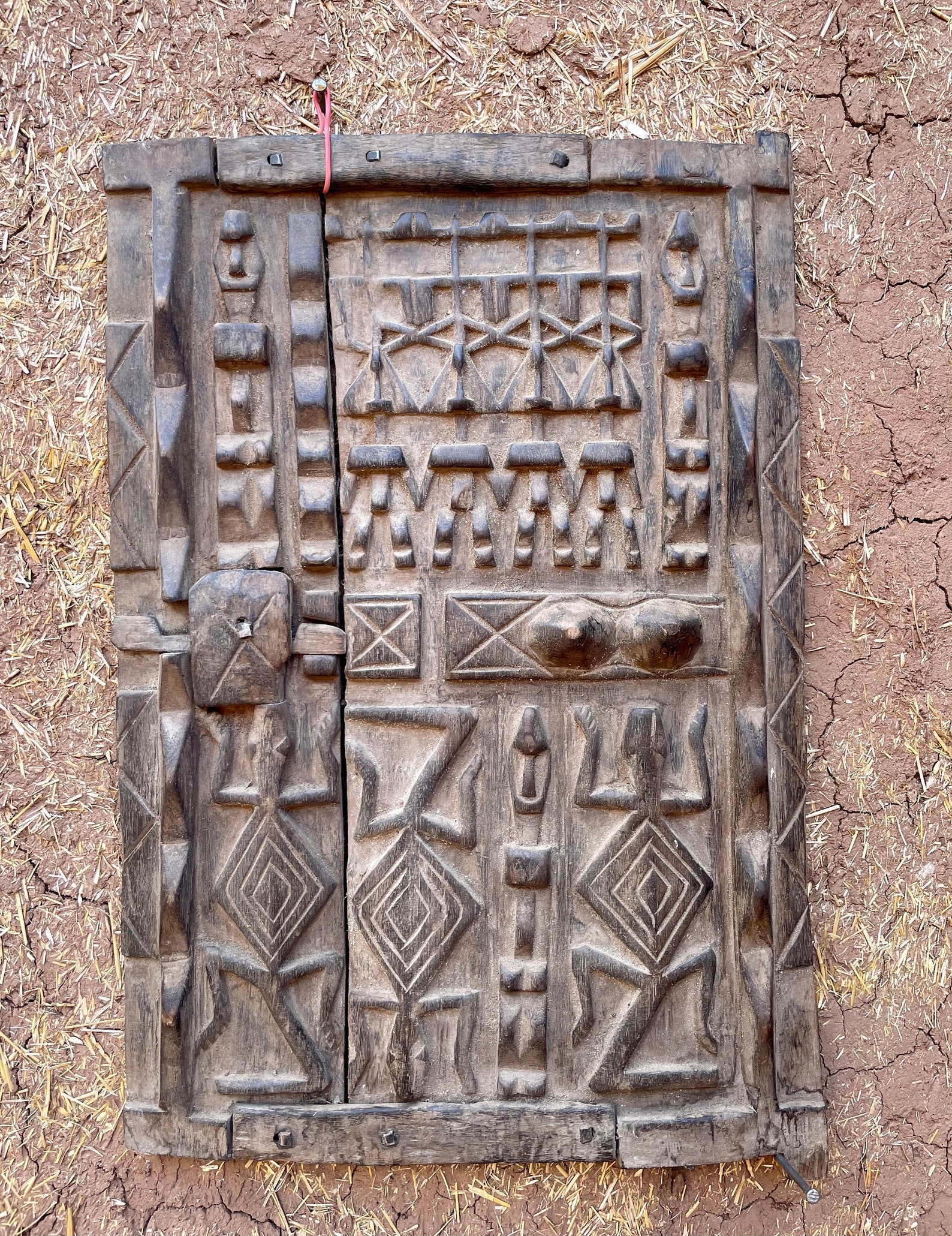 Free Shipping Antique African Dogon Wood Granary House Door Window ...