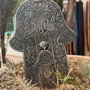 Hand of Fatima Silver Hamsa With Evil Eye Protection - Etsy