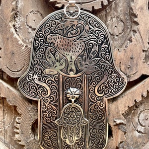 Hand of Fatima Silver Hamsa With Evil Eye Protection - Etsy