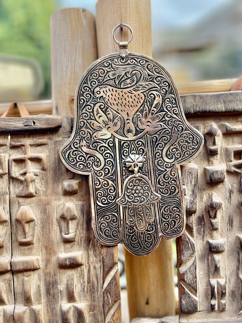 Hand of Fatima Silver Hamsa With Evil Eye Protection - Etsy