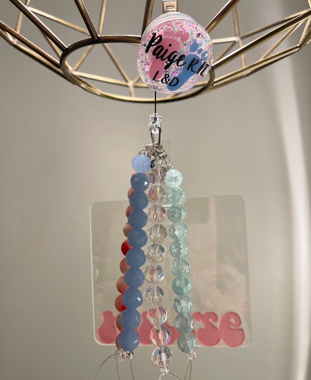 Custom Labor and Delivery Dilation Beads: Glass Beads With Jewel or ...