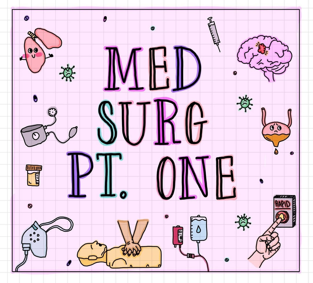 Med Surg Flash Cards BUNDLE 98 Cards FIRST HALF of the Flash Card ...