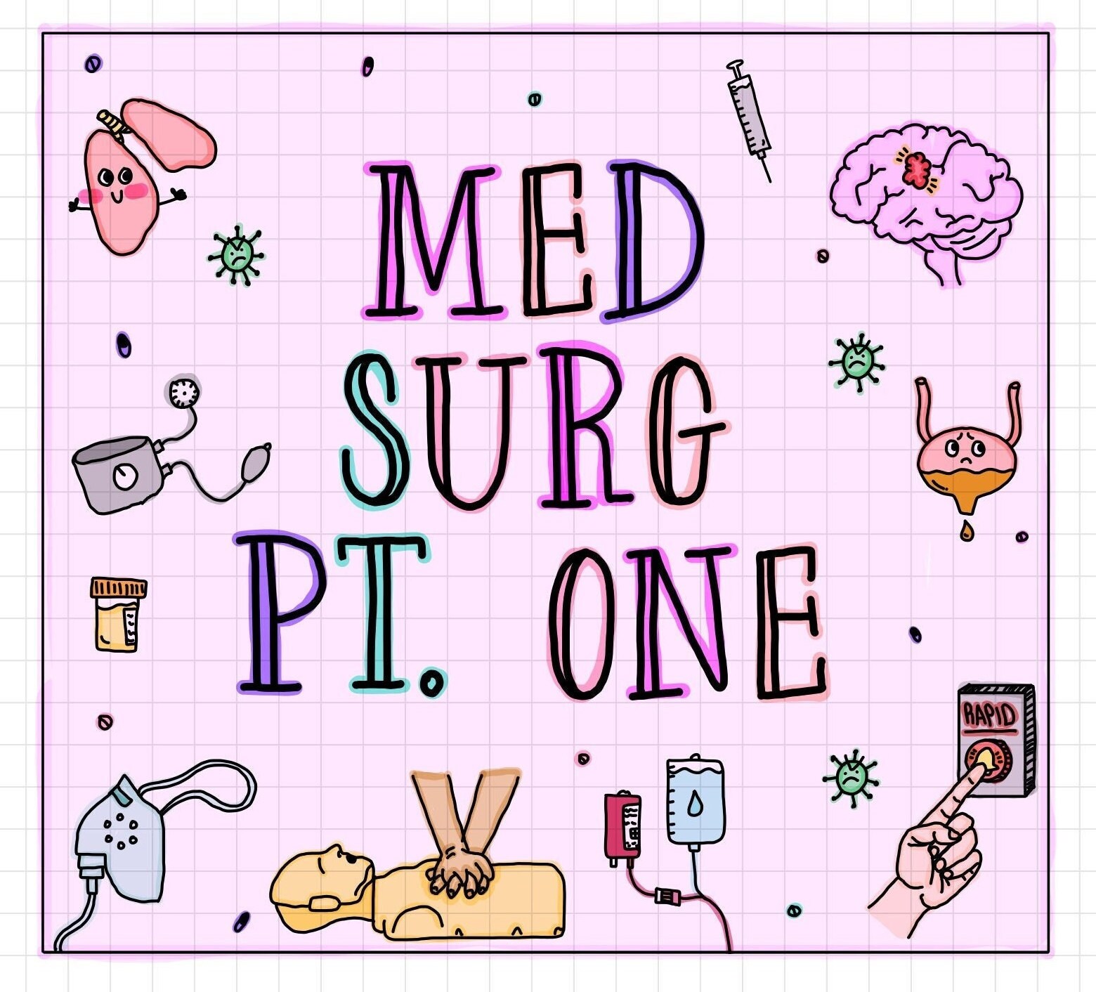 Med Surg Flash Cards BUNDLE- 98 Cards (FIRST HALF of the Flash Card ...