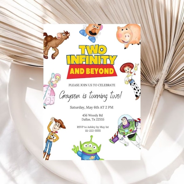 Two and Infinity and Beyond Birthday Invitation - Etsy