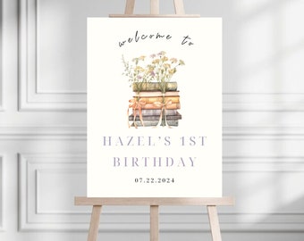 Welcome Sign Storybook Book Themed/ PDF Digital Poster Decoration ...