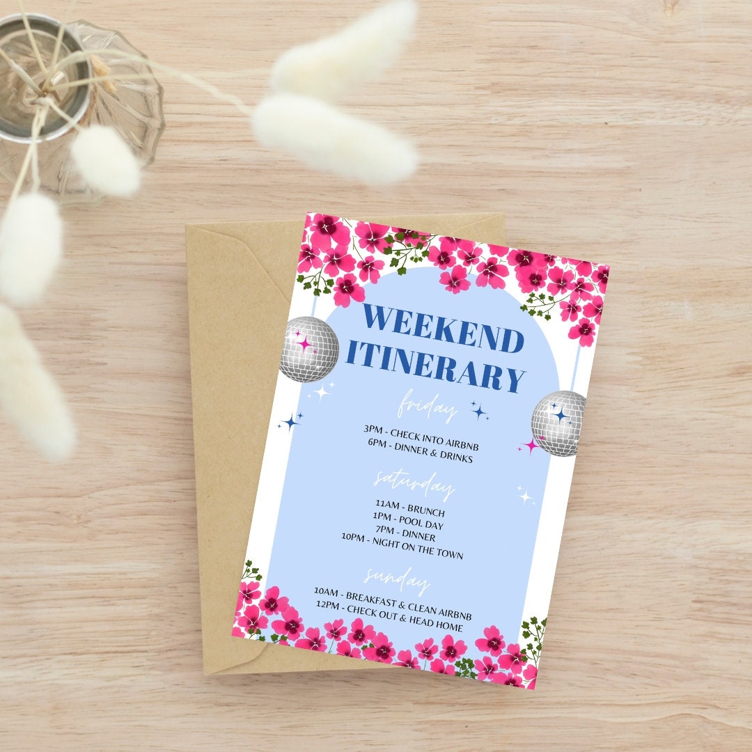 Editable Mamma Mia Bachelorette Itinerary | Greek Bachelorette Party ...