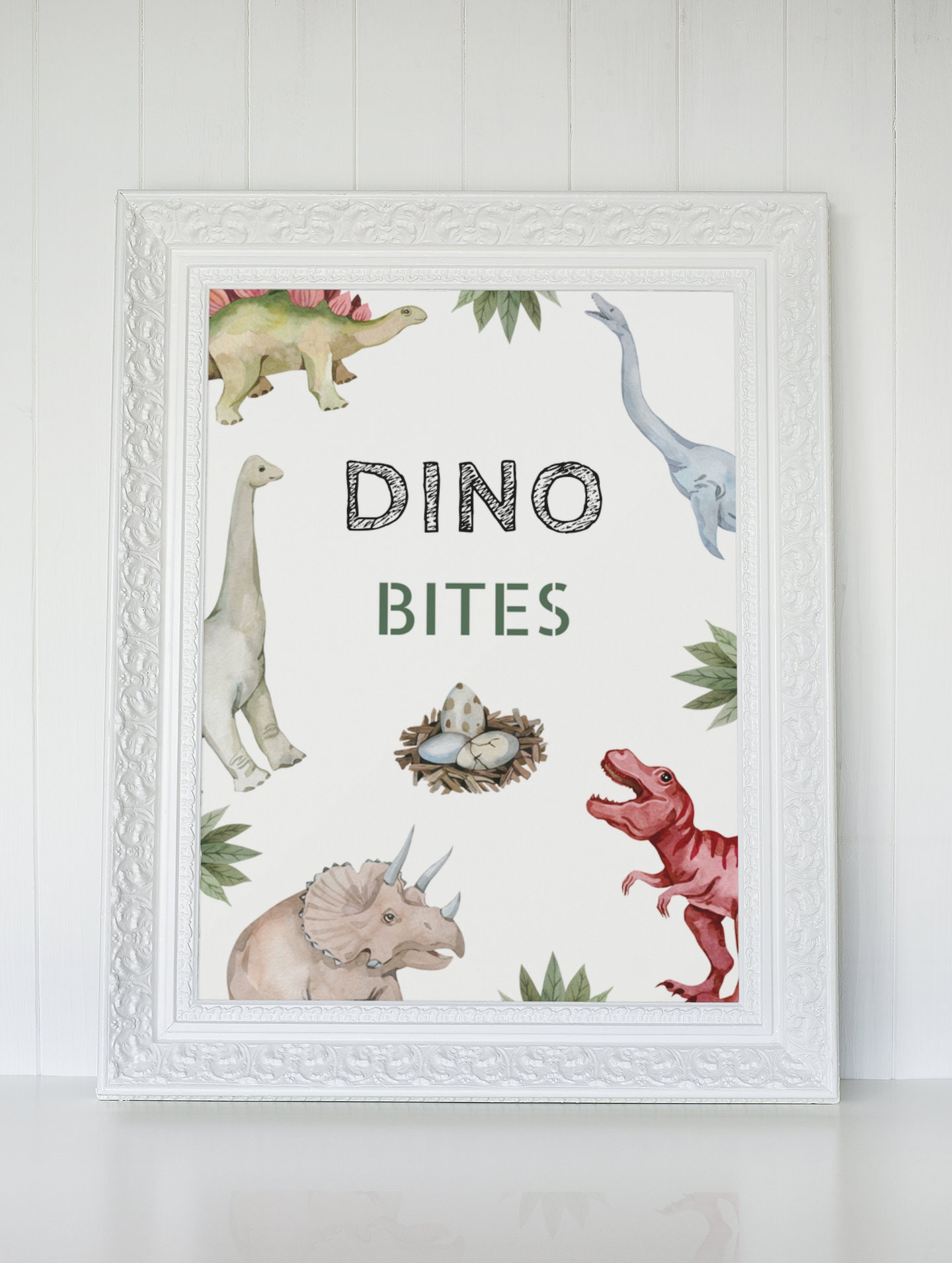 Editable Dino Bites Sign Dinosaur Bday Party Sign Dinosaur - Etsy