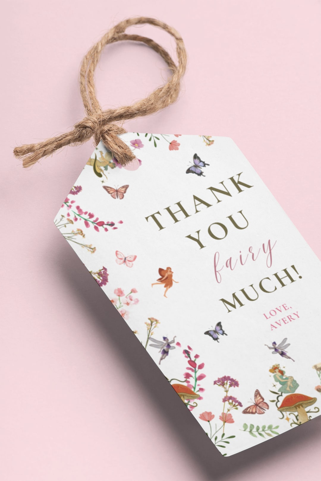 Fairy First Birthday Favor Tag | Fairy Party Gift Tags | Enchanted ...