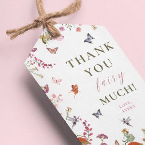 Fairy First Birthday Favor Tag | Fairy Party Gift Tags | Enchanted ...