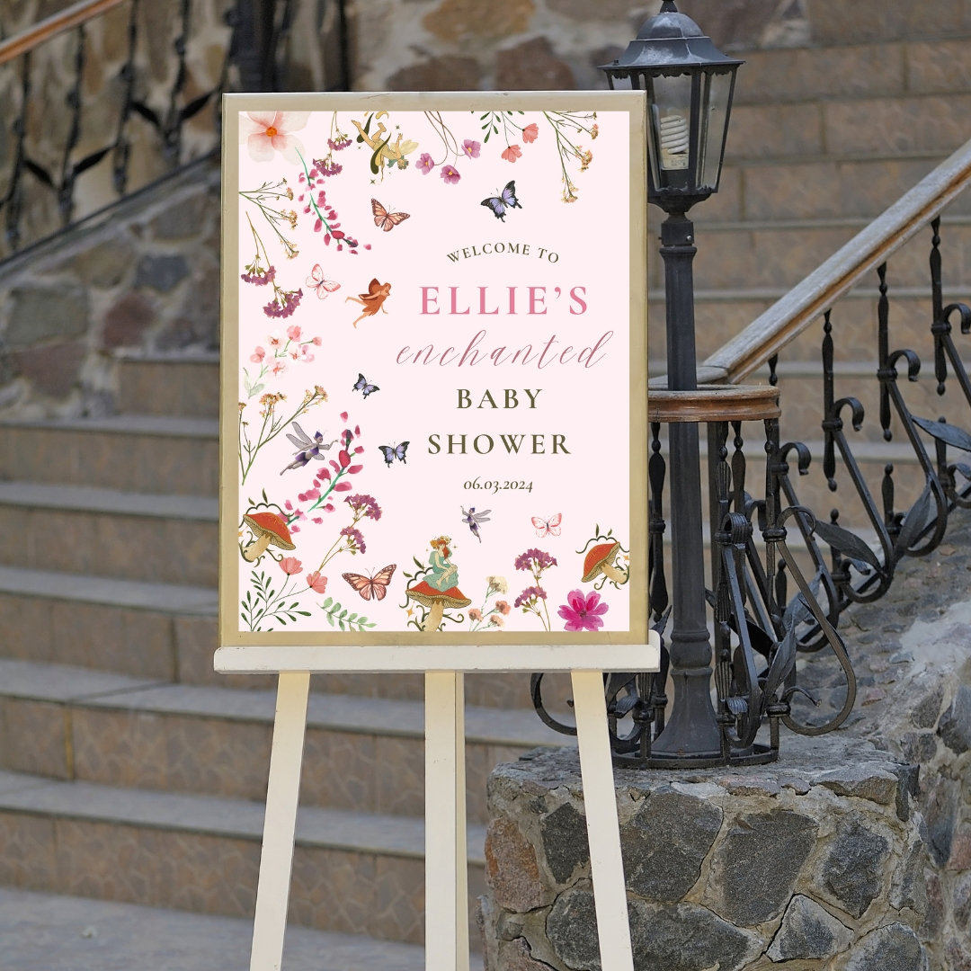 We Are Enchanted to Meet You Baby Shower Welcome Sign Editable Taylor ...