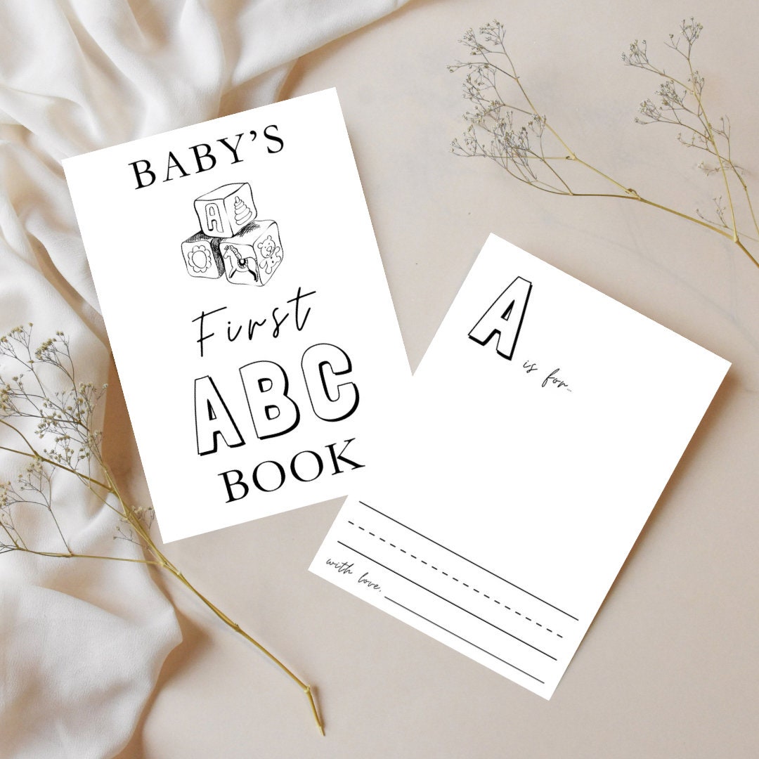 Baby’s First ABC Coloring Book | Baby Shower ABC Book | First Alphabet ...