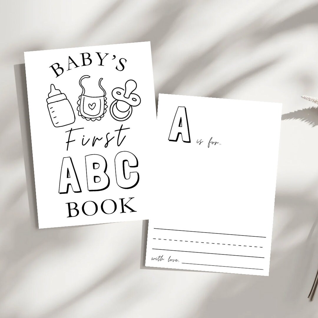 Baby’s First ABC Coloring Book and Sign | Baby Shower ABC Book | First ...