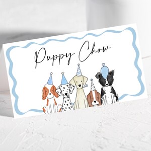 Puppy Pawty Food Tent Label | Editable Dog Theme Party Food Tent Labels ...