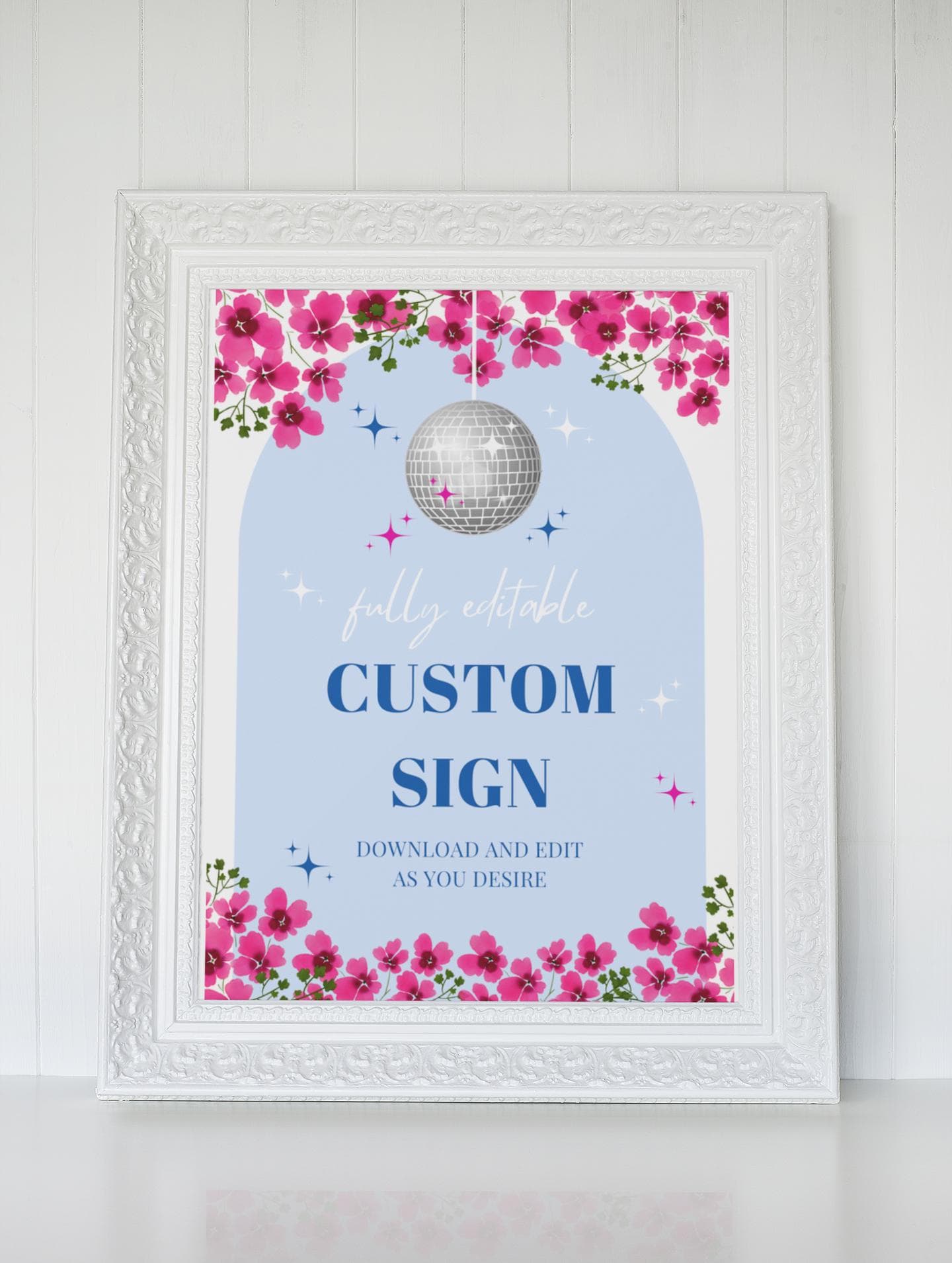 Editable Mamma Mia Theme Custom Sign Printable Mamma Mia Party Sign ...