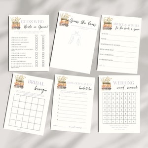 Editable Storybook Bridal Shower Games | Book Themed Bridal Shower ...