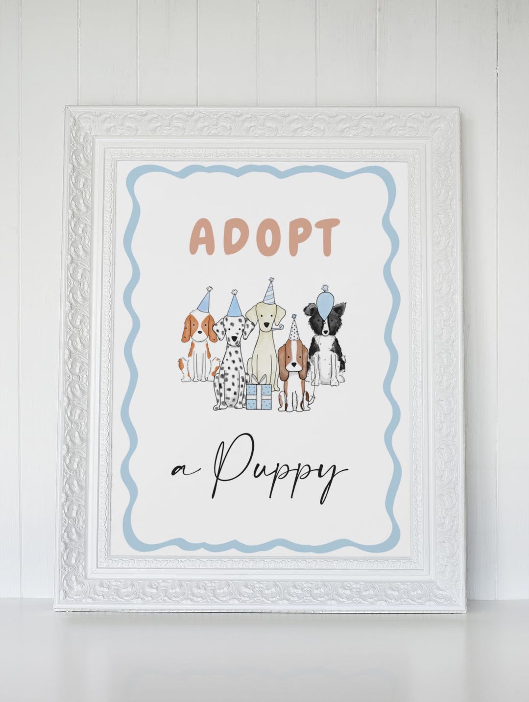 Adopt A Puppy Certificate Card and Sign | Editable Dog Adoption ...