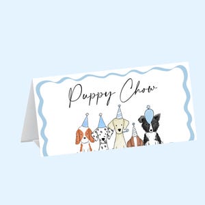 Puppy Pawty Food Tent Label | Editable Dog Theme Party Food Tent Labels ...