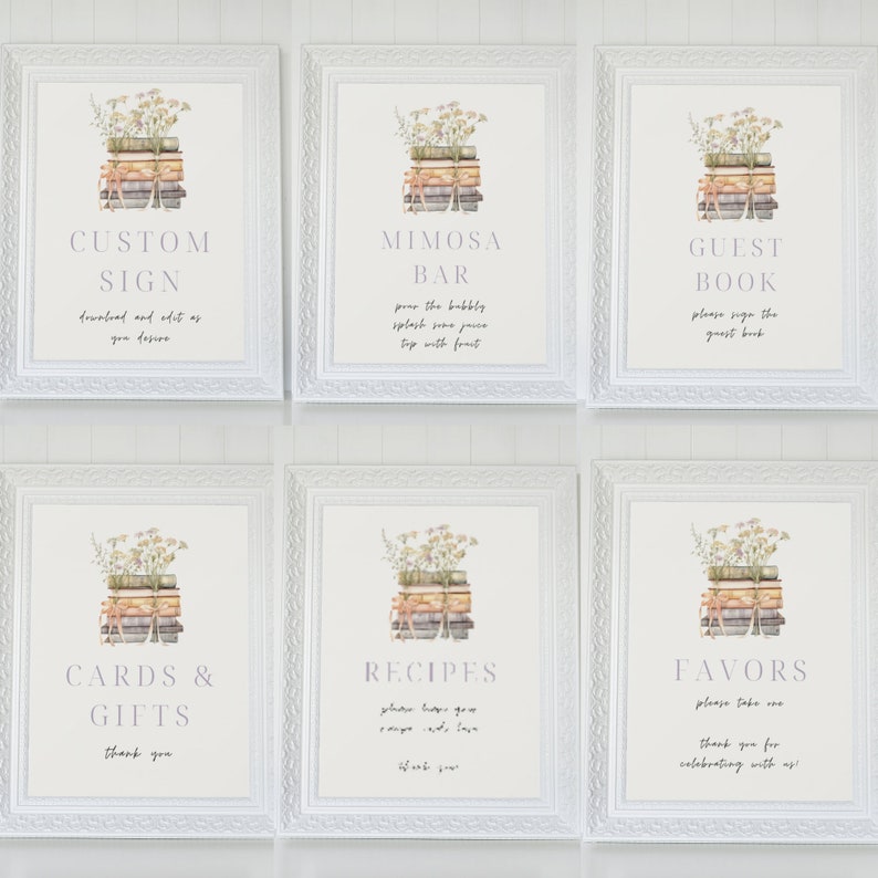 Storybook Bridal Shower Template Bundle | Book Themed Bridal Shower ...