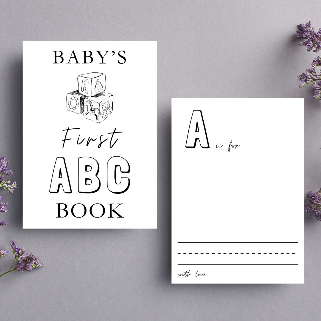 Baby’s First ABC Coloring Book | Baby Shower ABC Book | First Alphabet ...
