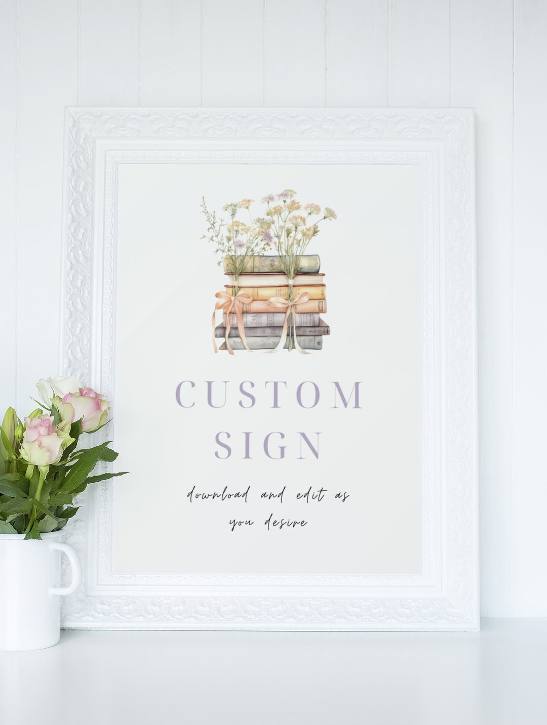Storybook Party Editable Custom Sign | Book Themed Party Custom Sign ...