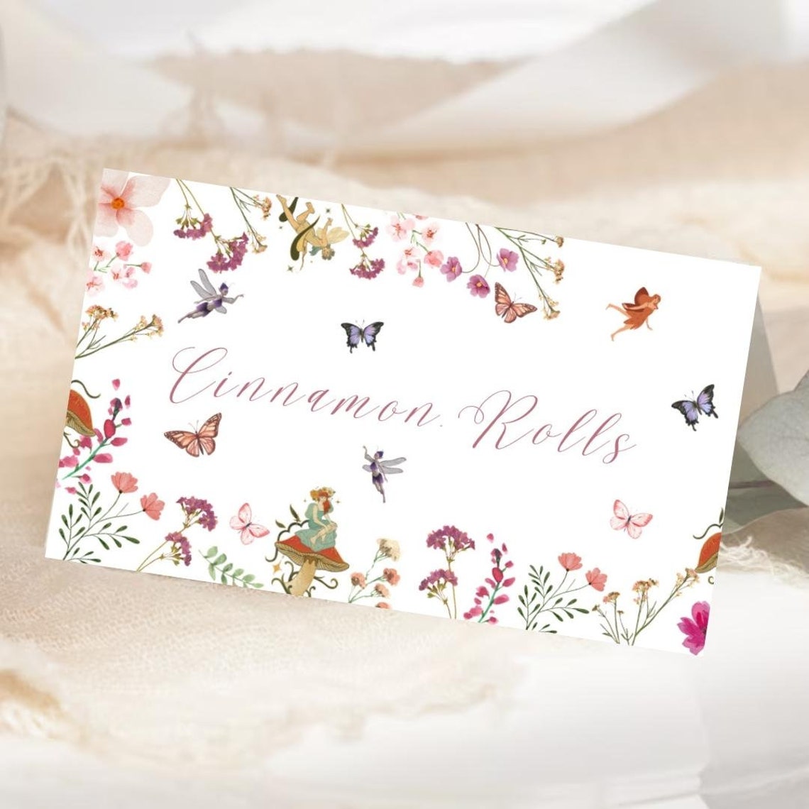 Fairy First Birthday Food Tent Labels | Fairy Party Food Tent Labels ...