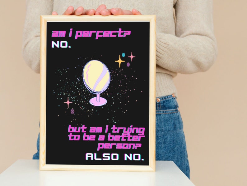 Am I Perfect No Y2K Wall Art Print Y2K Digital Download Funny - Etsy