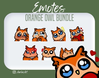 Purple Owl Emote Bundle | 7 Owl Emotes | Owl Emotes for Twitch, Youtube ...