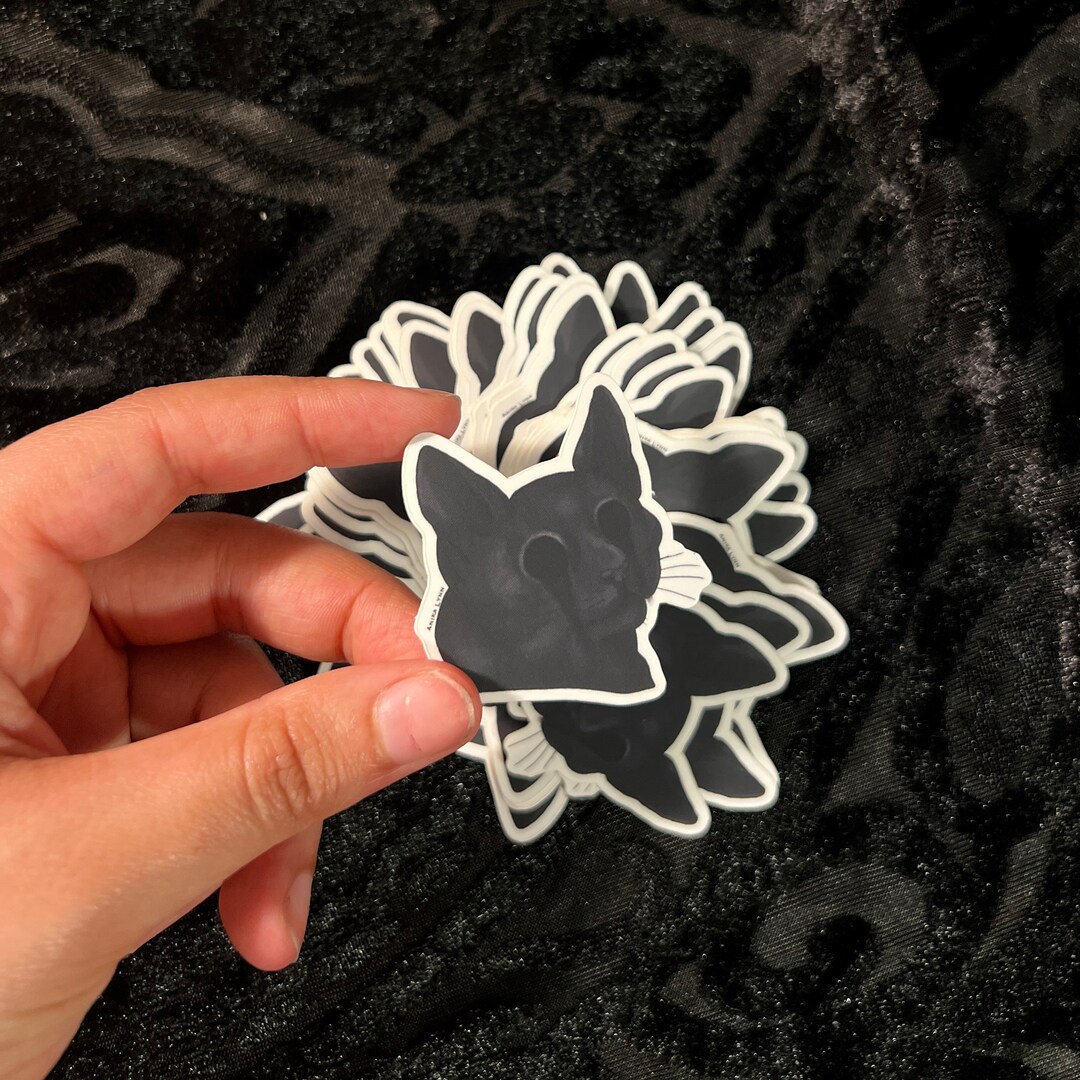 Void Black Cat Sticker, 2x2 Cat Lover Gifts, Creepy Cat, Scary Cat - Etsy