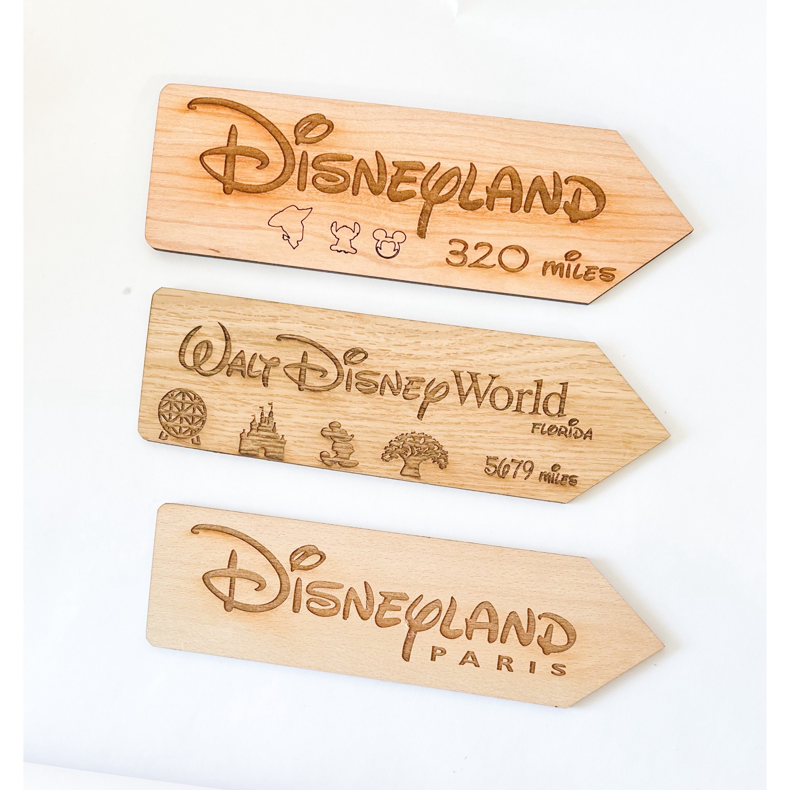 Disney Inspired Sign , Distance to Disney Parks Signs, Disney World ...