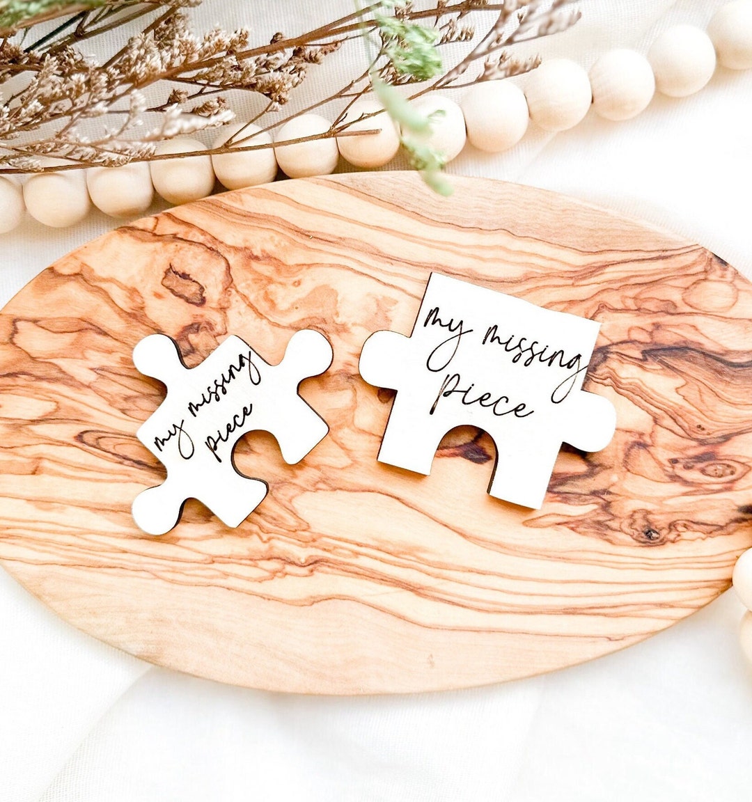 My Missing Piece Wood Puzzle Token – Romantic Valentine's Gift - Etsy