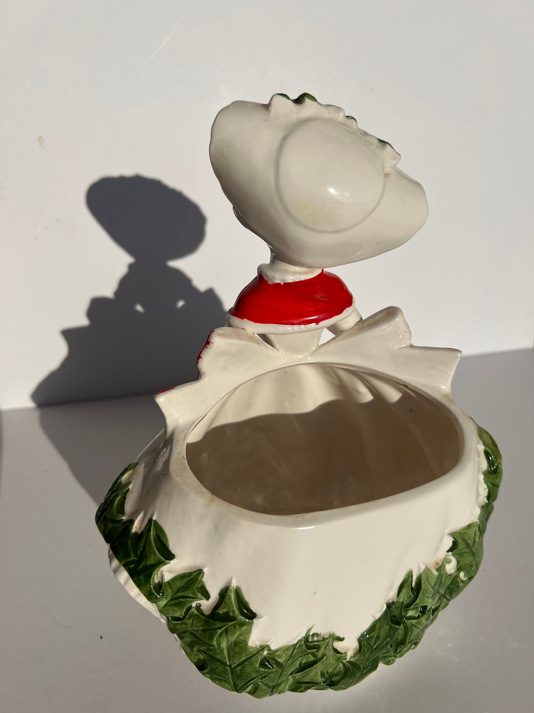 Vintage RELPO Christmas Holly Girl Planter 6006 Japan - Etsy